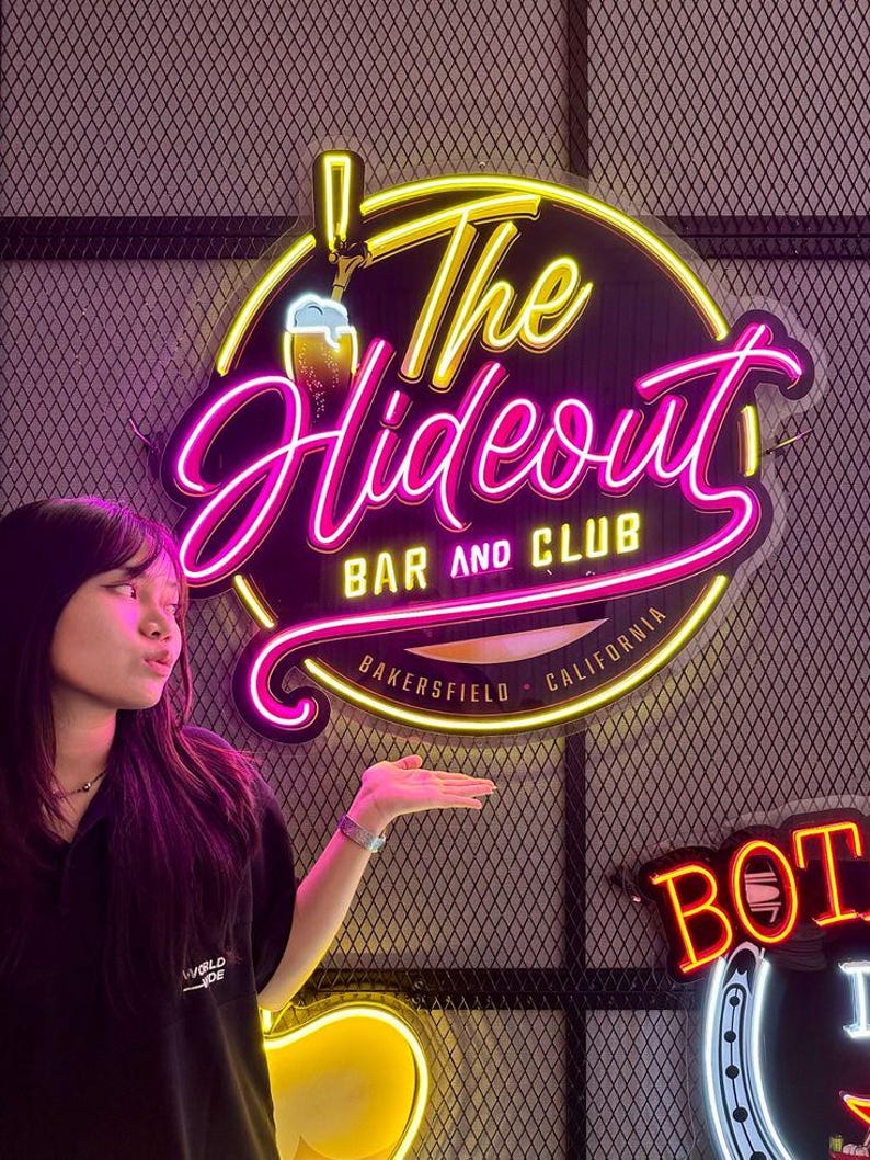 Custom UV Bar Neon Sign, Business Logo Neon Sign, Café Neon Sign, LED ...