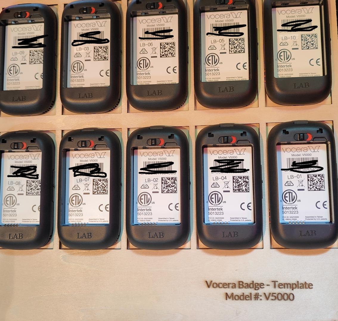 Laser Engraving of Vocera Badges (5000 Series) - Etsy