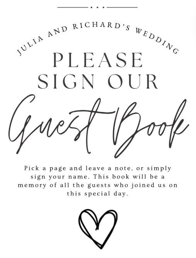 Sign Our Guest Book - DIGITAL DOWNLOAD - Etsy