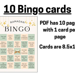 Ramadan Bingo Cards, Kindness Bingo, Good Deeds Bingo, Ramadan ...