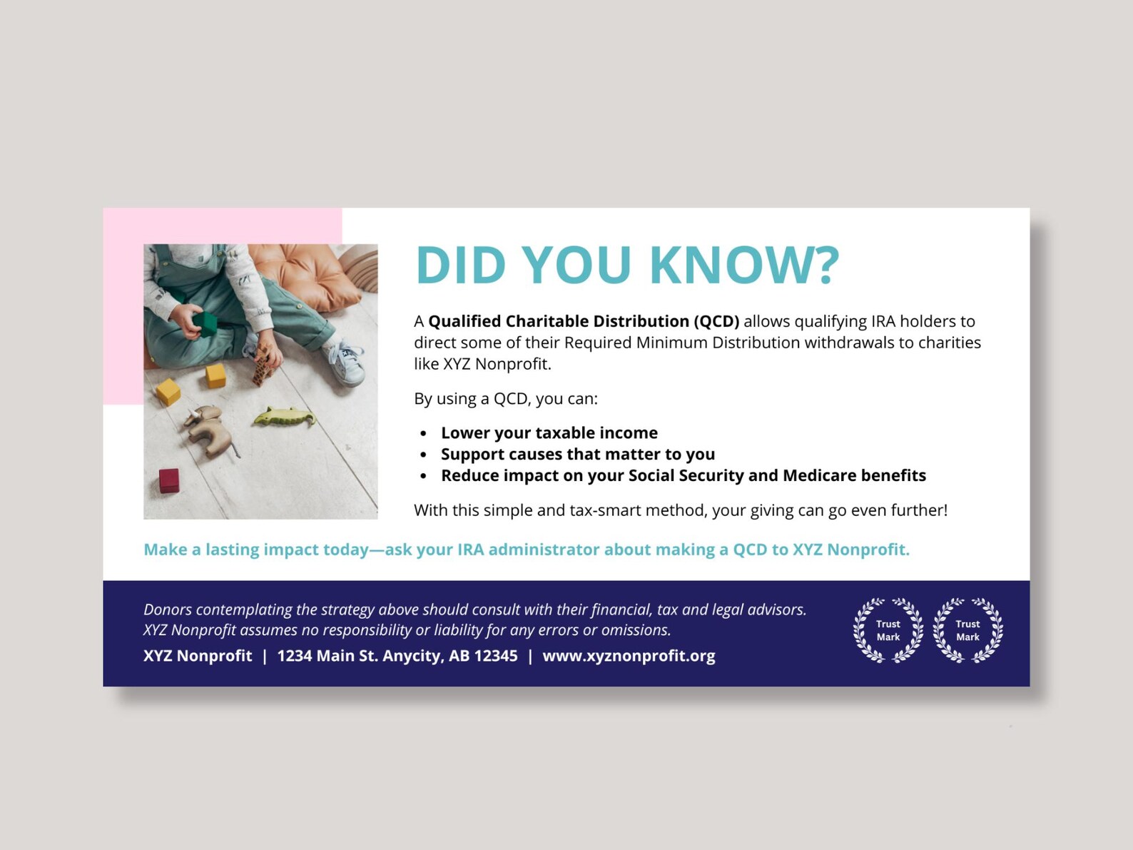 Editable QCD Info Slip Template: Nonprofit Marketing (canva, PDF ...