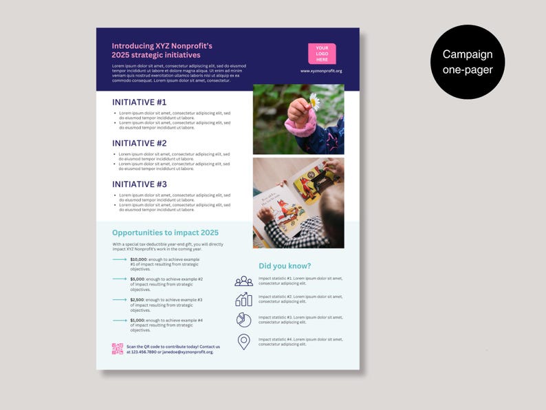 Nonprofit Campaign Mailer Template Bundle: Editable Canva Designs (PDF ...