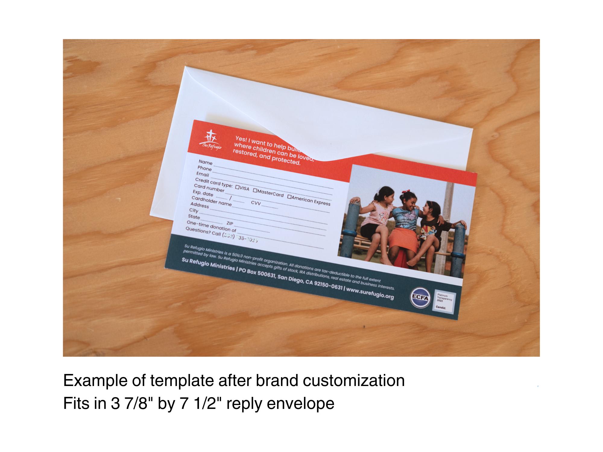 Donor Reply Card Editable Canva Template for Nonprofit Marketing - Etsy