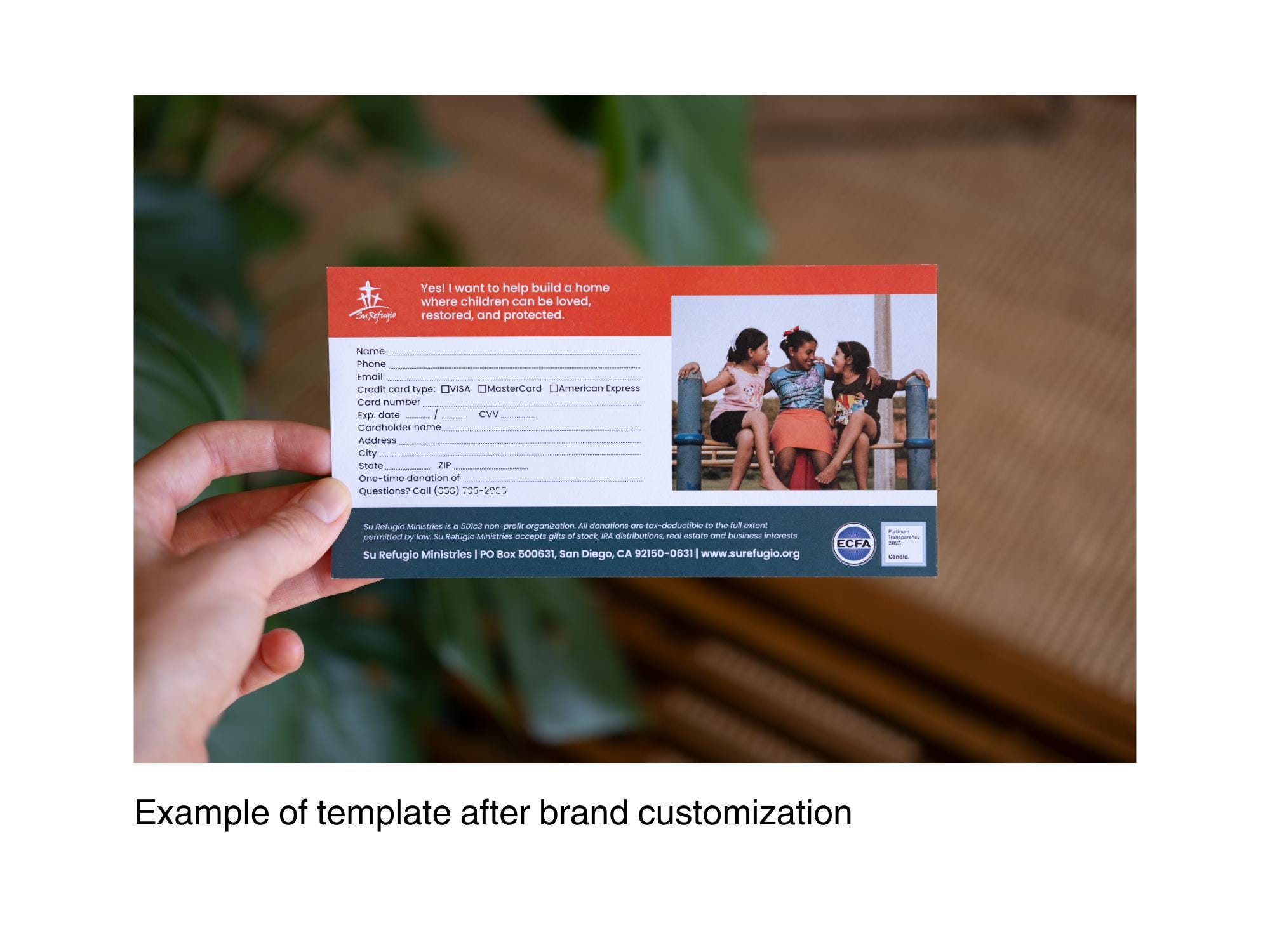 Donor Reply Card Editable Canva Template for Nonprofit Marketing - Etsy
