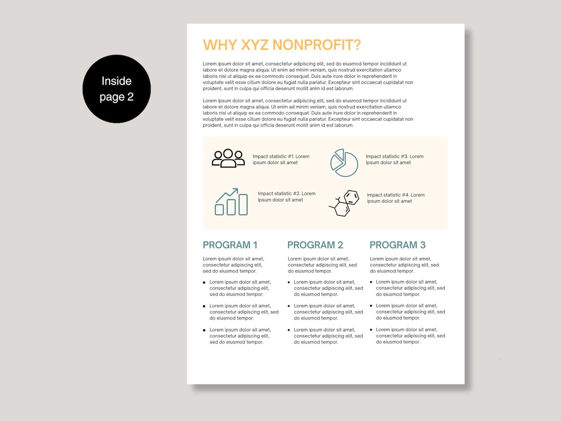 Nonprofit Case Statement Canva Template: US Letter and Bifold (both ...
