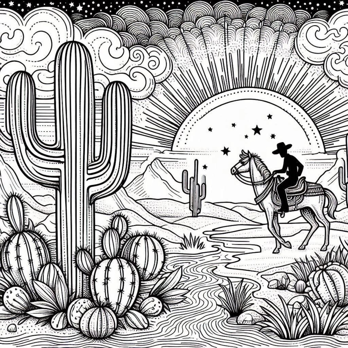 Preppy Western Coloring & Activity Book Digital - Etsy