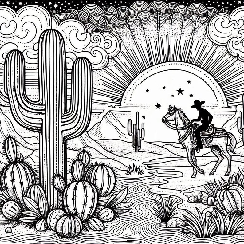 Preppy Western Coloring & Activity Book Digital - Etsy