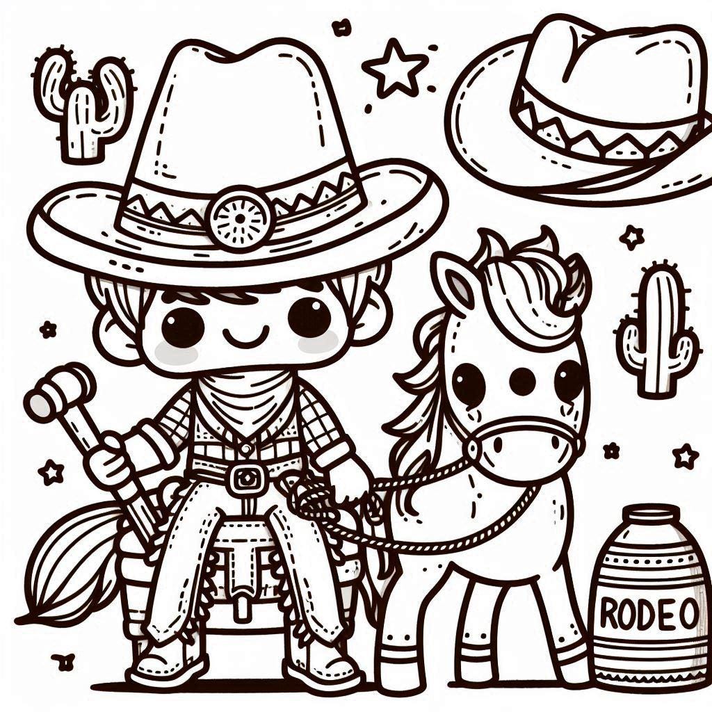 Preppy Western Coloring & Activity Book Digital - Etsy