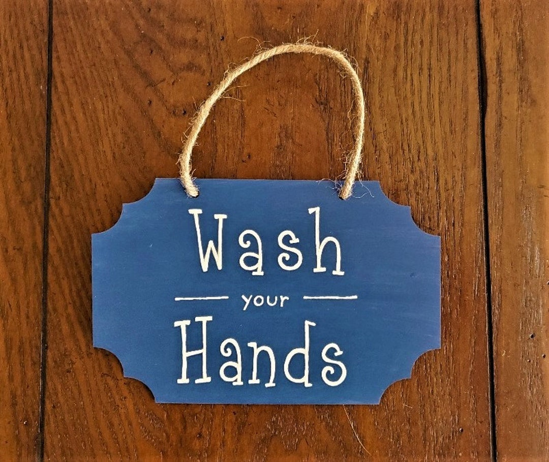 WASH YOUR HANDS Handpainted Mini Sign - Etsy