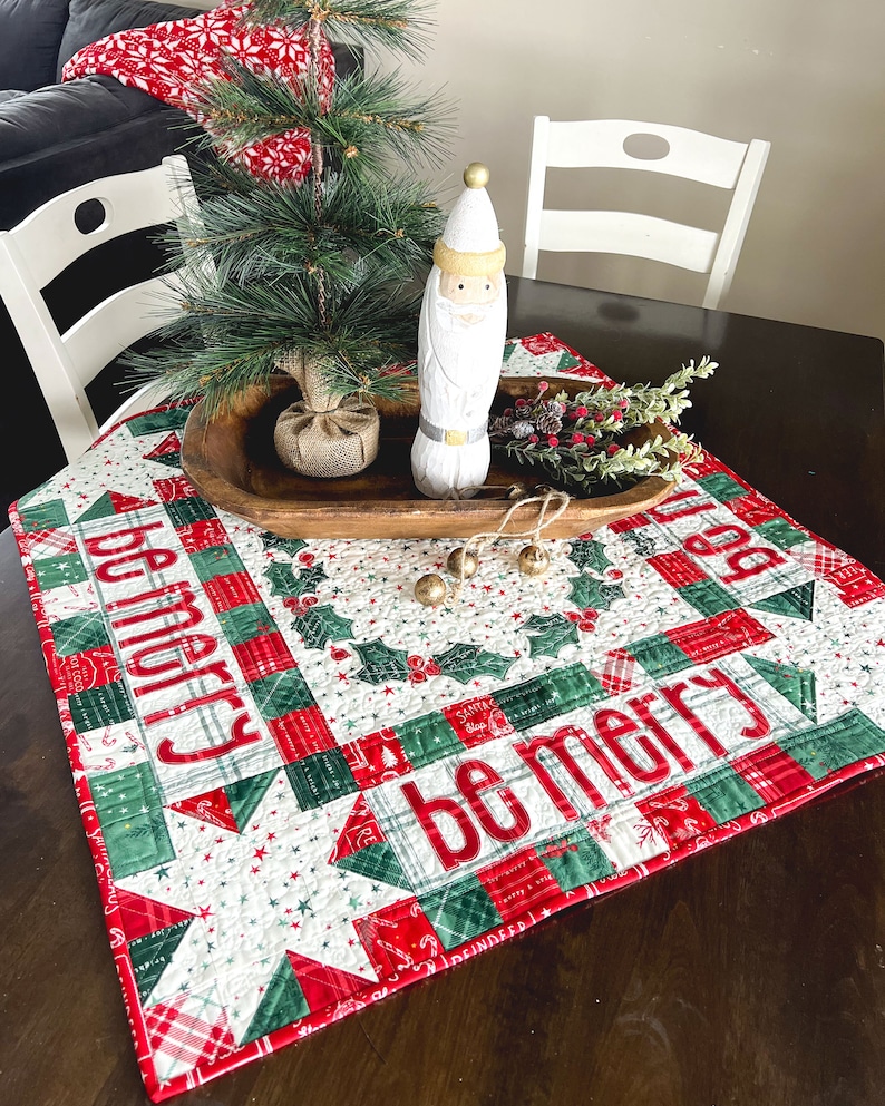 Be Merry Mini Quilt/ Table Topper PDF Pattern - Etsy