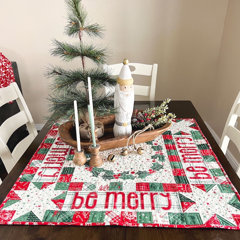 Be Merry Mini Quilt/ Table Topper PDF Pattern - Etsy