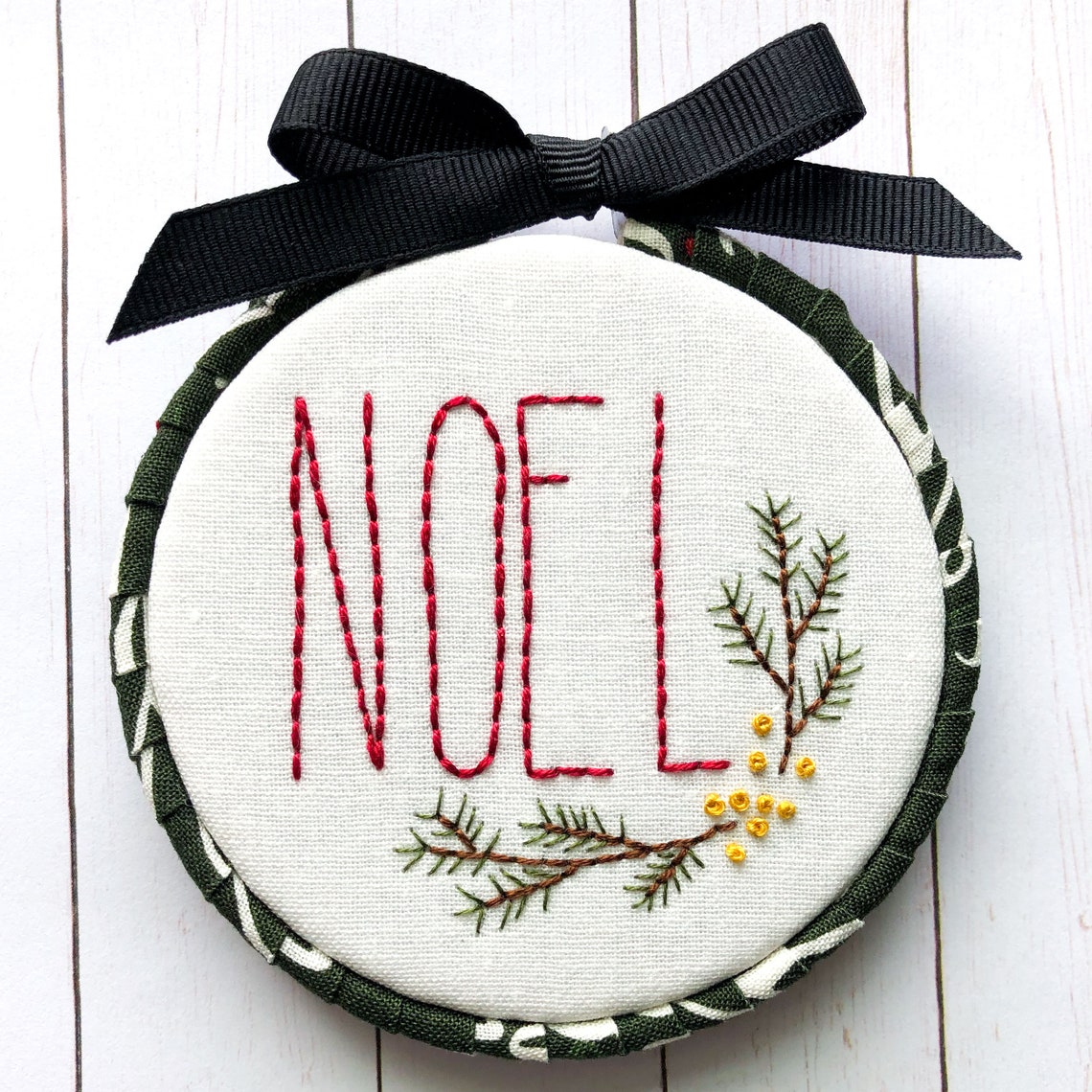 Pattern Embroidered Word Ornament PDF Pattern - Etsy