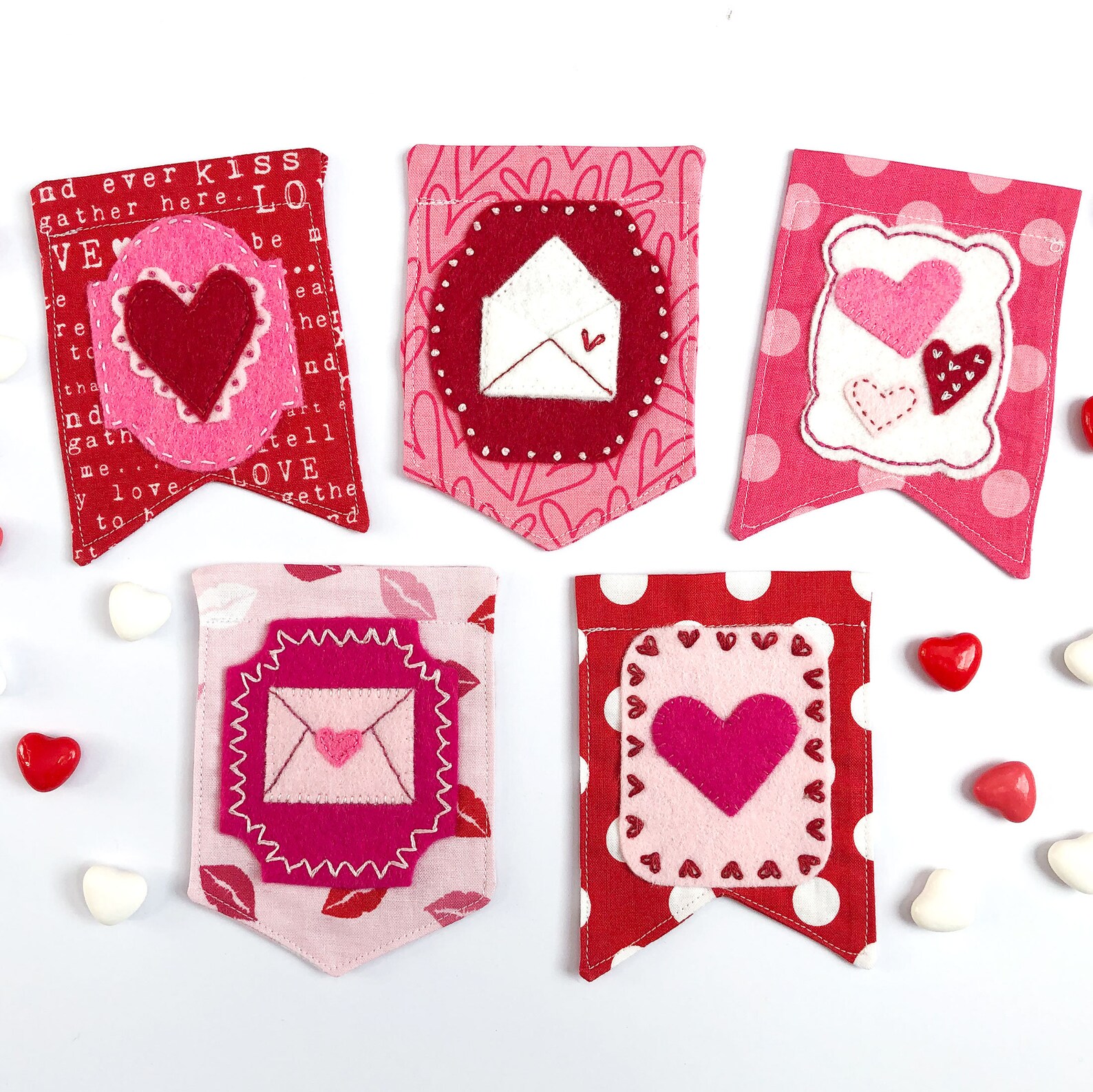 Pattern Valentine Mini Banner PDF - Etsy