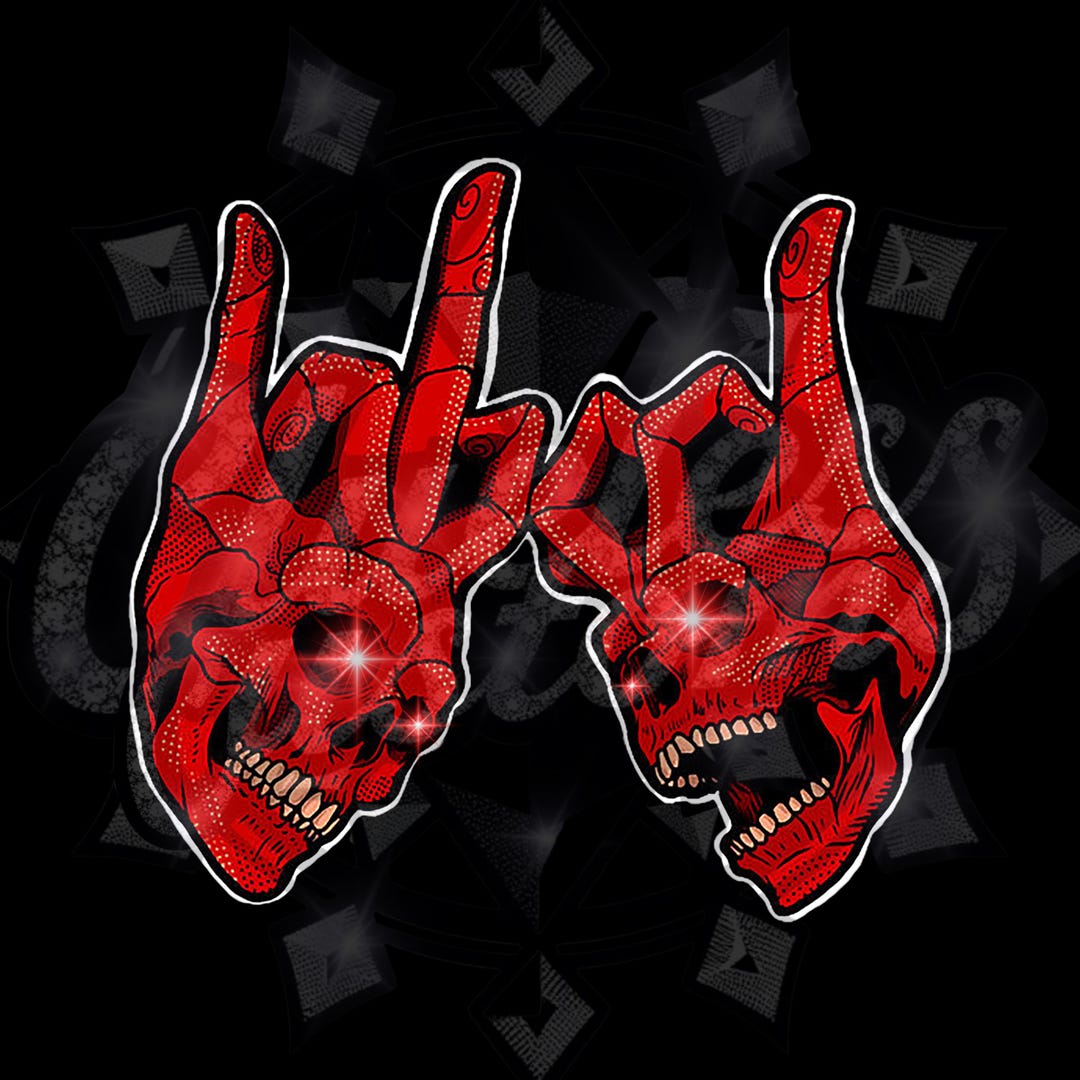 Blood Gang Hand Sign, Gang Sign, Blood Skull, PNG, Sublimation, T-shirt ...