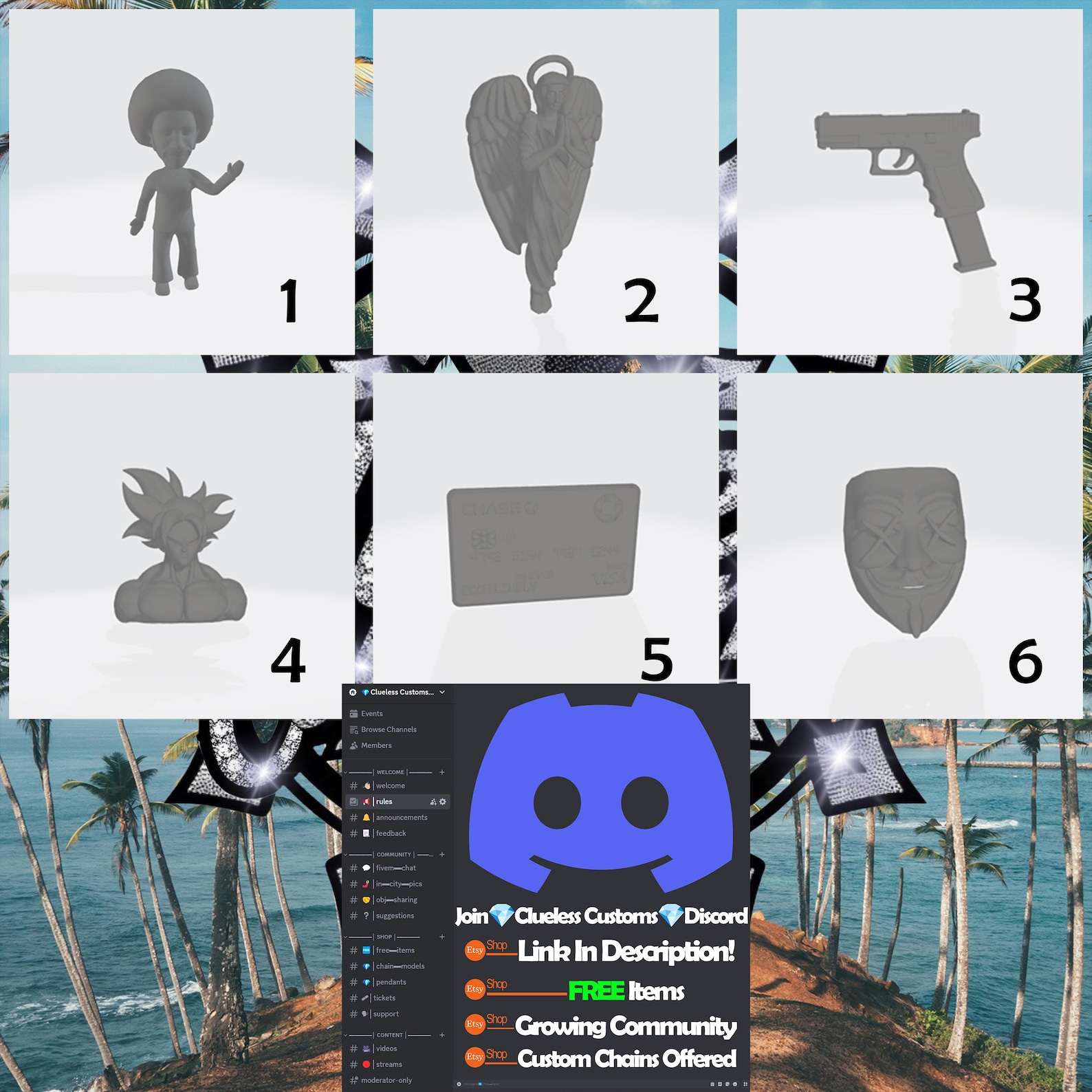 40 RARE Fivem Pendant Models︱pack 2︱low Poly︱high Quality︱blender Ready ...