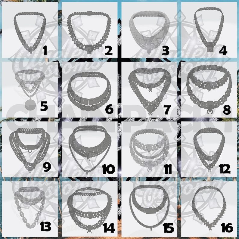 16 RARE Fivem Chain Models︱pack 1︱low Poly︱high Quality︱blender Ready ...