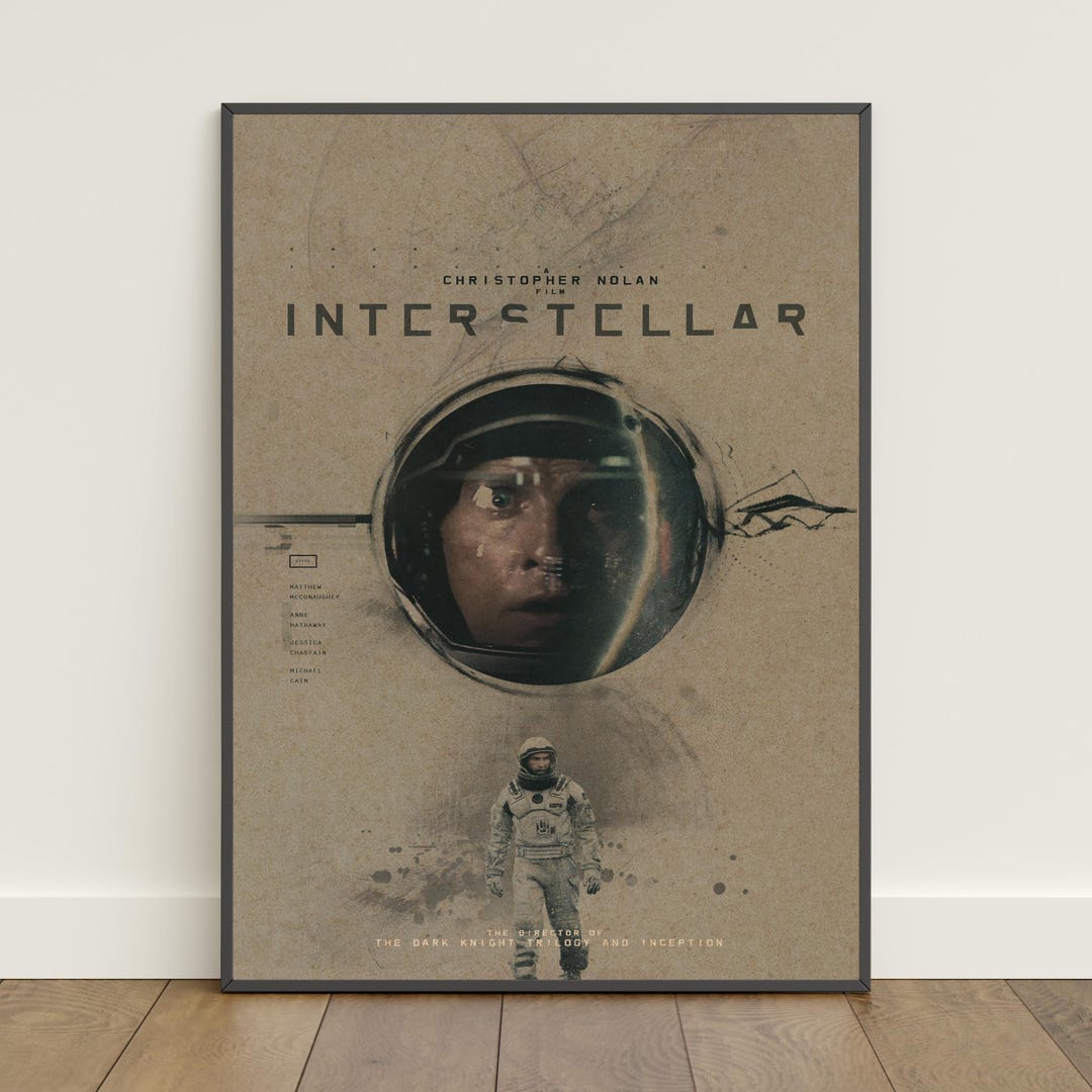 Interstellar Poster | Retro Print | Wall Art | Kraft Paper Print | Home ...