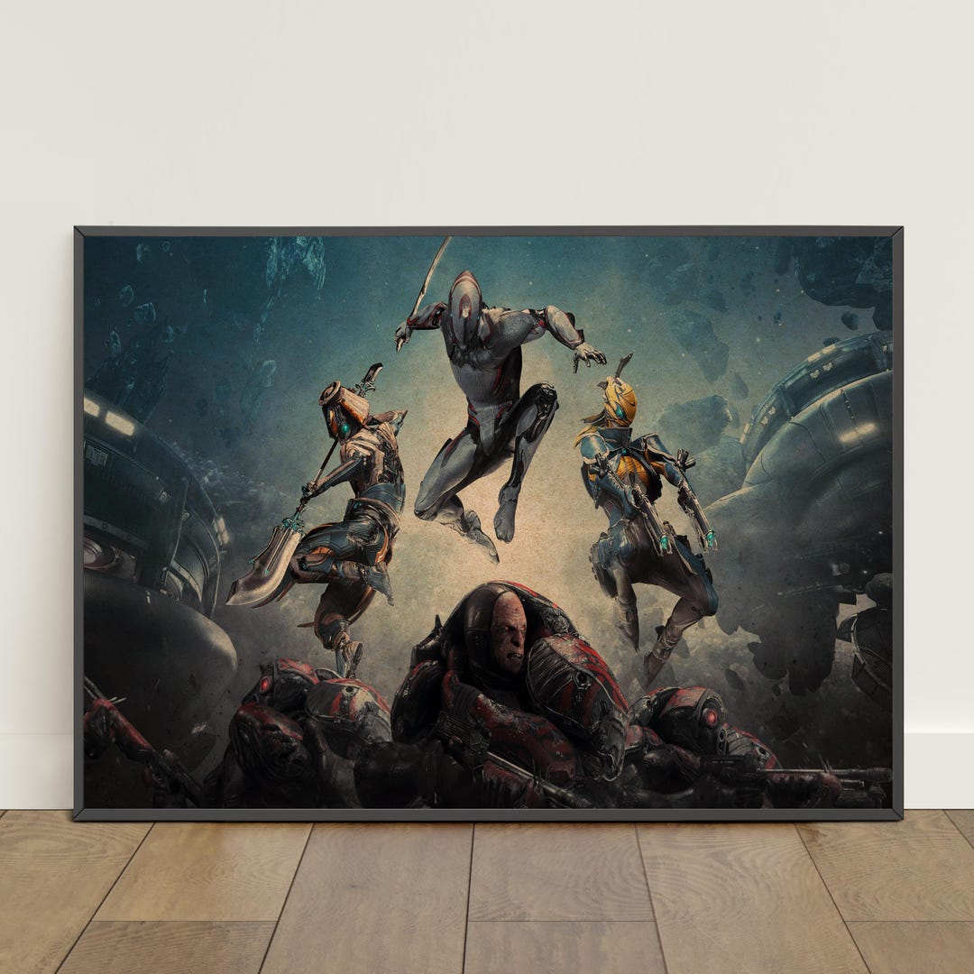 Warframe Poster | Retro Print | Wall Art | Kraft Paper Print | Home ...