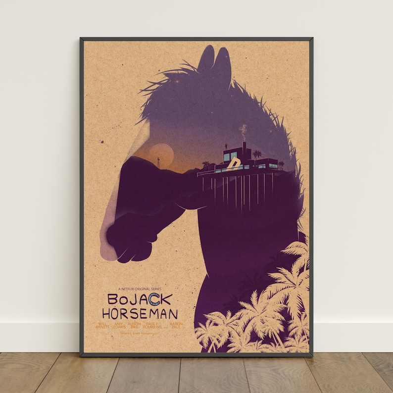 Bojack Horseman Poster | Retro Print | Wall Art | Kraft Paper Print ...