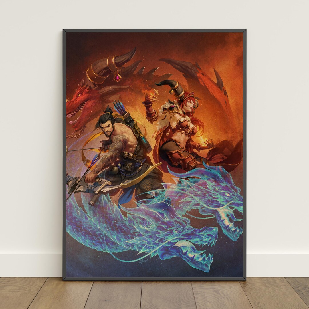 Overwatch Poster Retro Print Wall Art Kraft Paper Print Home Decor Gift ...