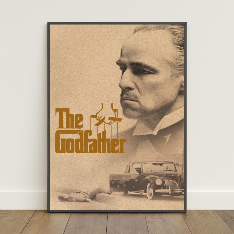 The Godfather Poster Retro Print Wall Art Kraft Paper Print Home Decor ...