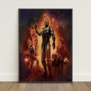 Robocop Poster | Retro Print | Wall Art | Kraft Paper Print | Home ...