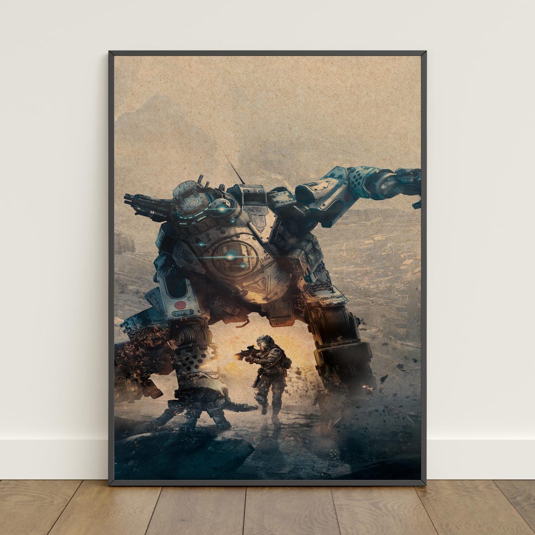 Titanfall Poster | Retro Print | Wall Art | Kraft Paper Print | Home ...