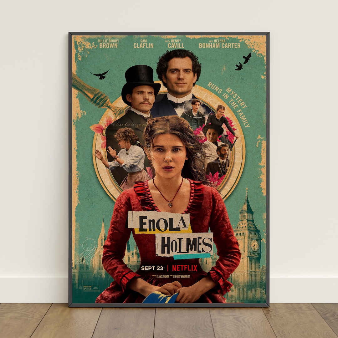Enola Holmes Poster | Retro Print | Wall Art | Kraft Paper Print | Home ...