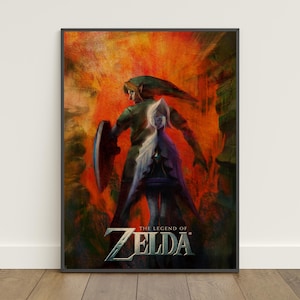 The Legend of Zelda Poster | Retro Print | Wall Art | Kraft Paper Print ...