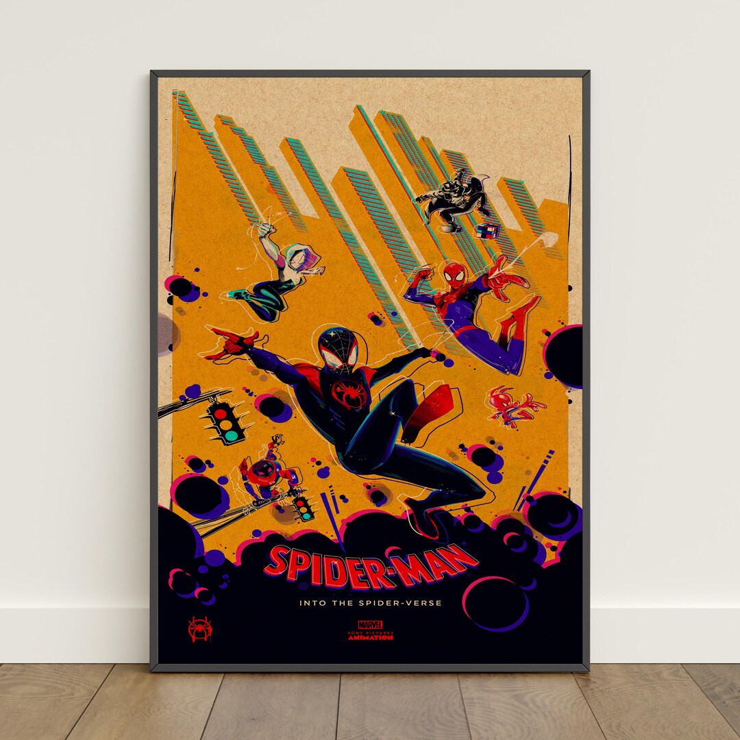 Spider-man Poster | Retro Print | Wall Art | Kraft Paper Print | Home ...