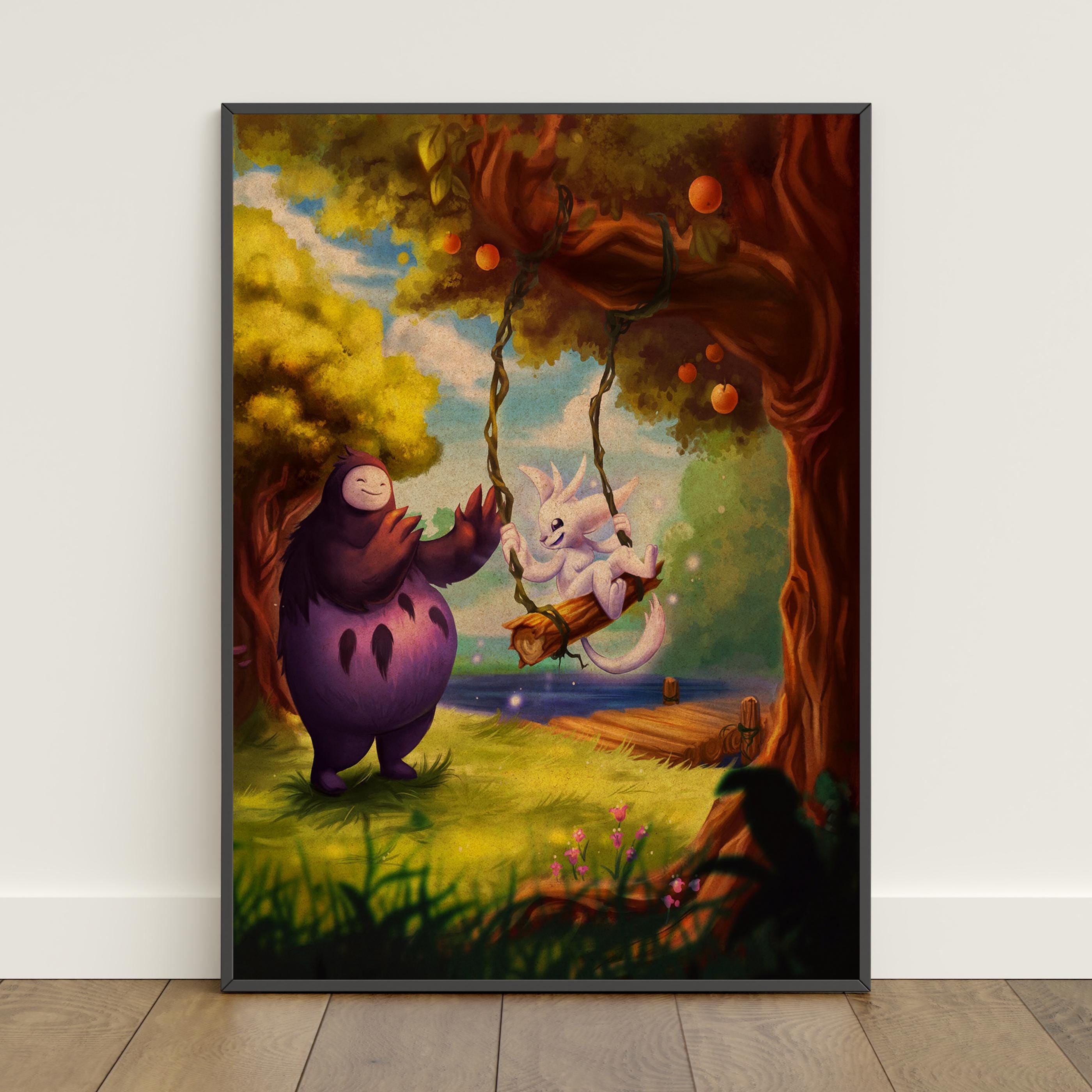 Ori and the Will of the Wisps Poster Retro Print Wall Art Kraft Paper ...