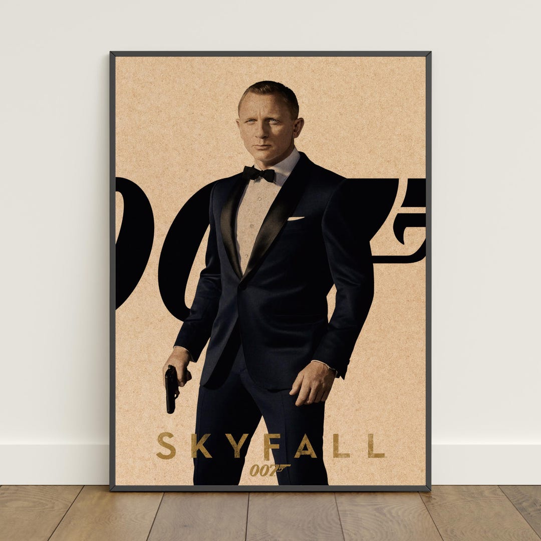 Skyfall James Bond Poster | Retro Print | Wall Art | Kraft Paper Print ...