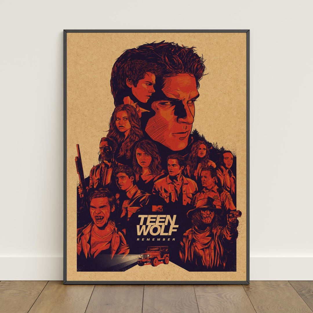 Teen Wolf Poster | Retro Print | Wall Art | Kraft Paper Print | Home ...