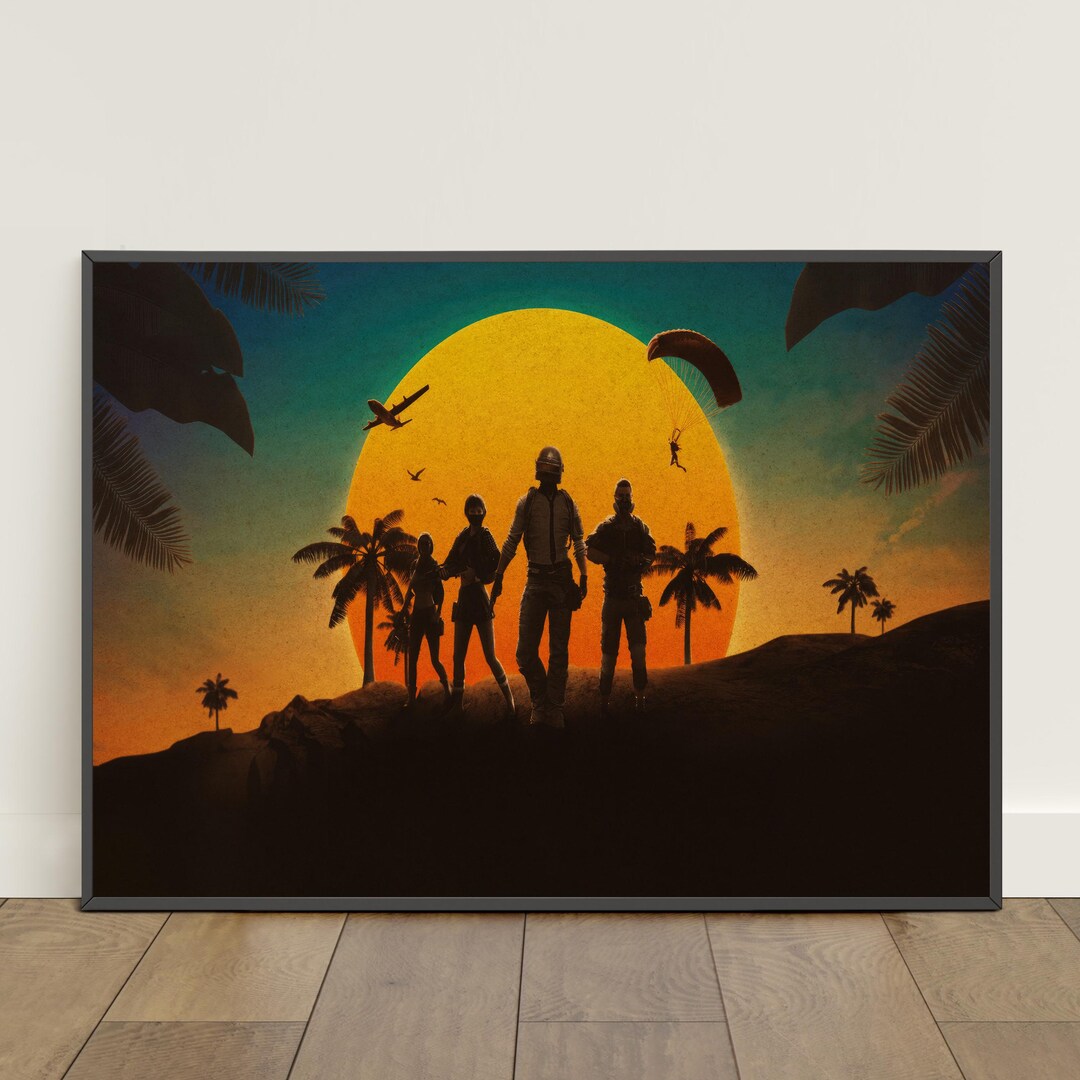 PUBG Poster | Retro Print | Wall Art | Kraft Paper Print | Home Decor ...
