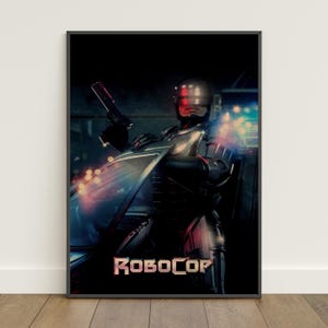 Robocop Poster | Retro Print | Wall Art | Kraft Paper Print | Home ...