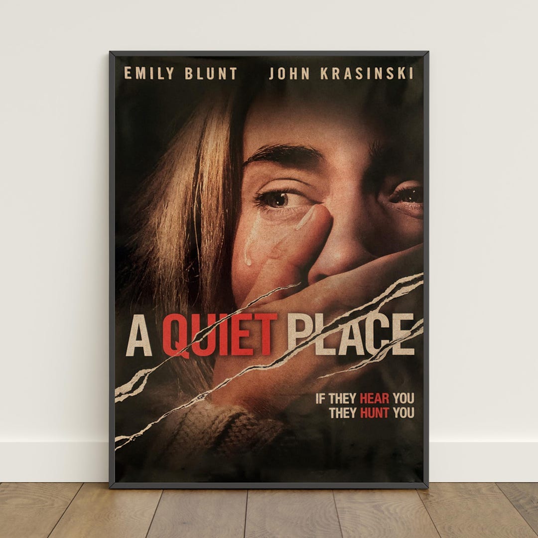 A Quiet Place Poster | Retro Print | Wall Art | Kraft Paper Print ...