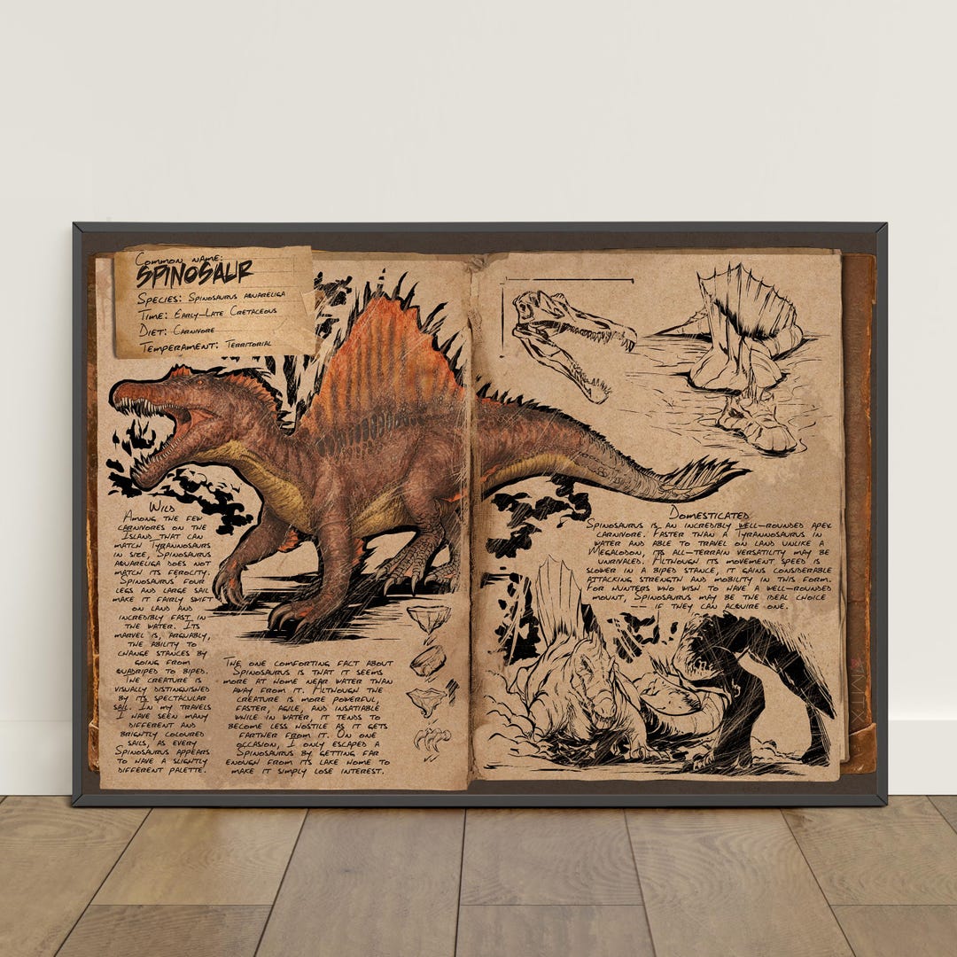 Ark Survival Evolved Poster | Retro Print | Wall Art | Kraft Paper ...