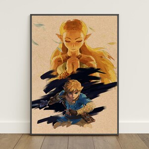 The Legend of Zelda Poster | Retro Print | Wall Art | Kraft Paper Print ...
