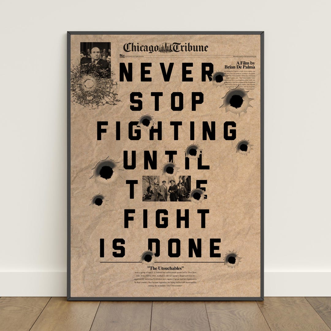 The Untouchables Poster | Retro Print | Wall Art | Kraft Paper Print ...