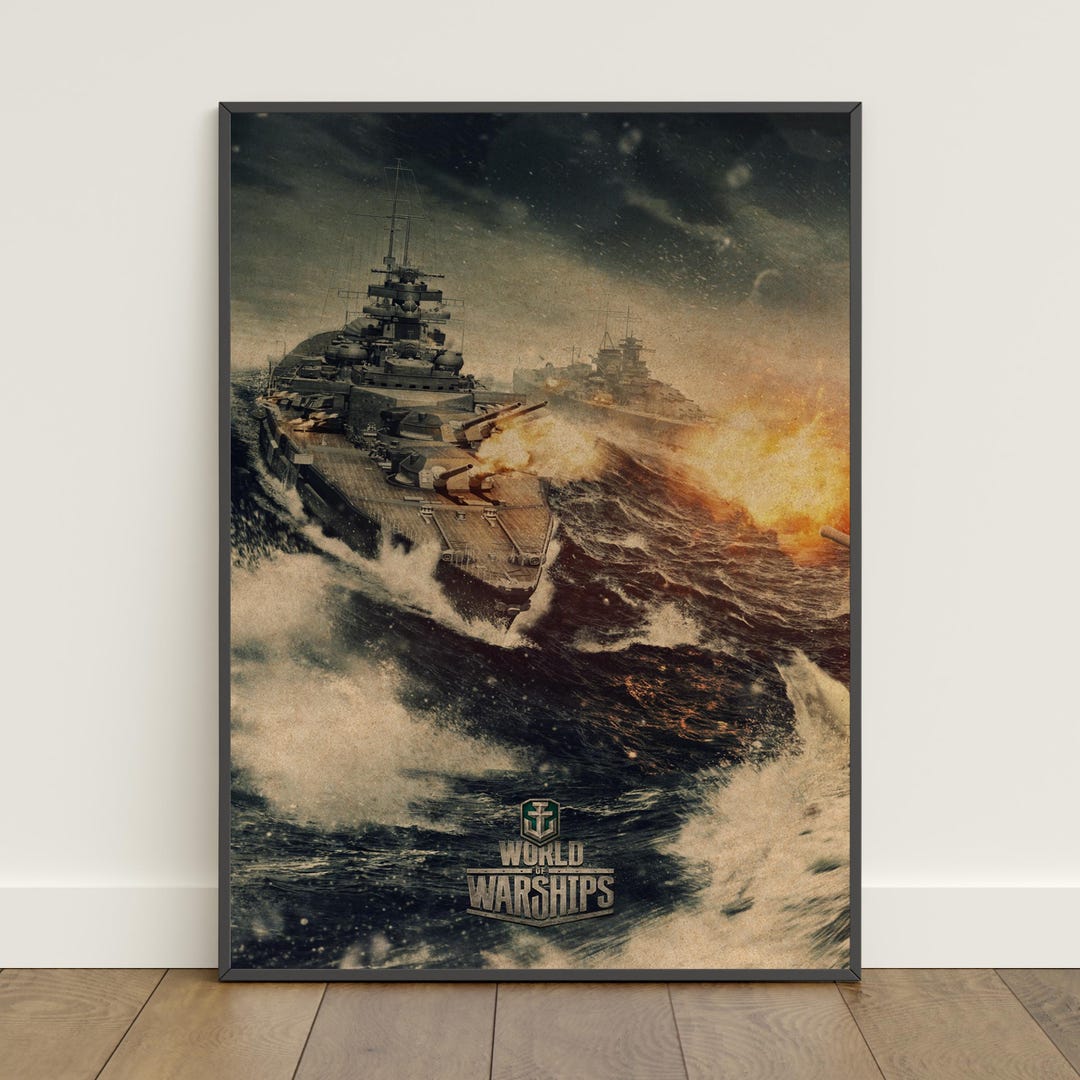World of Warships Poster | Retro Print | Wall Art | Kraft Paper Print ...