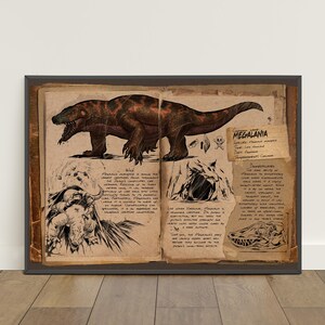 Ark Survival Evolved Poster | Retro Print | Wall Art | Kraft Paper ...