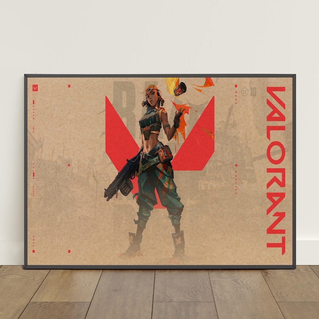 Valorant Poster | Retro Print | Wall Art | Kraft Paper Print | Home ...