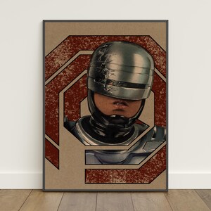 Robocop Poster | Retro Print | Wall Art | Kraft Paper Print | Home ...