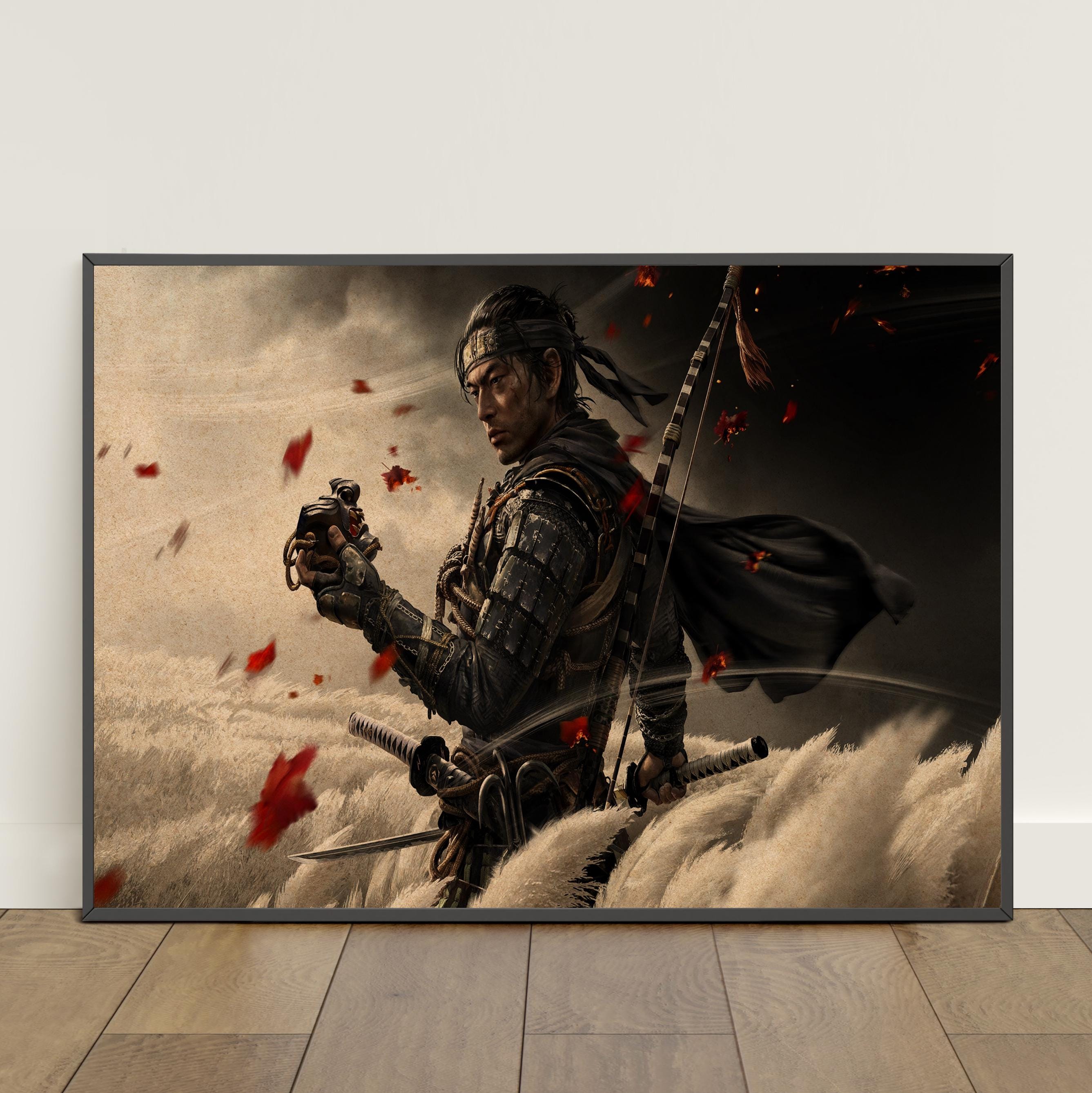 Ghost of Tsushima Poster Retro Print Wall Art Kraft Paper Print Home ...