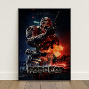 Robocop Poster | Retro Print | Wall Art | Kraft Paper Print | Home ...