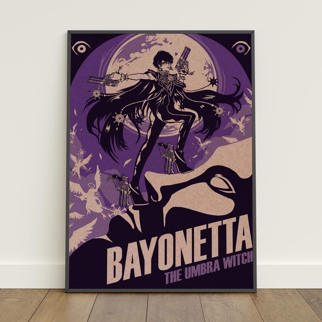 Bayonetta Poster | Retro Print | Wall Art | Kraft Paper Print | Home ...