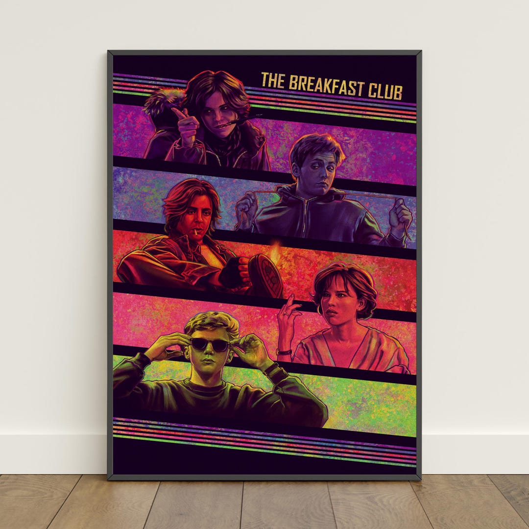 The Breakfast Club Poster | Retro Print | Wall Art | Kraft Paper Print ...
