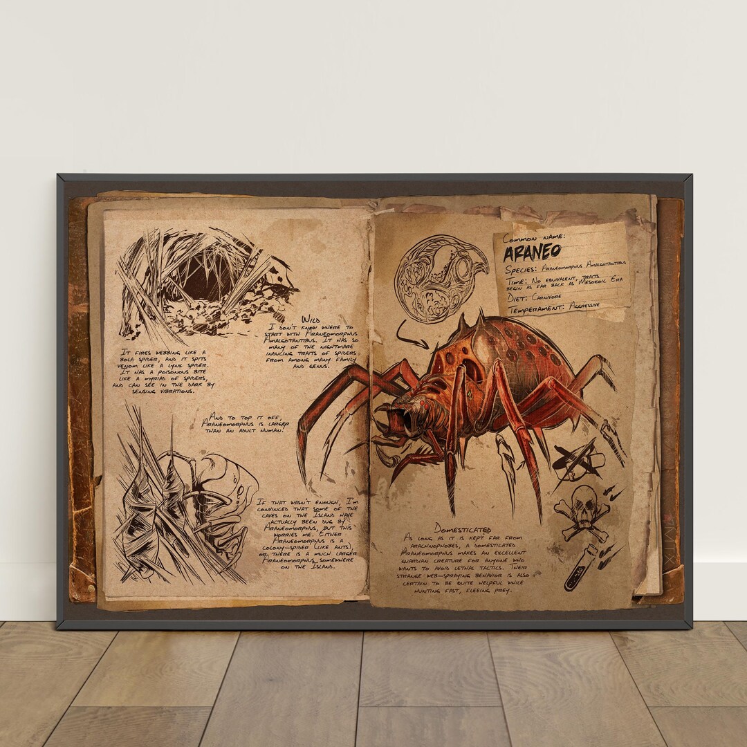 Ark Survival Evolved Poster | Retro Print | Wall Art | Kraft Paper ...
