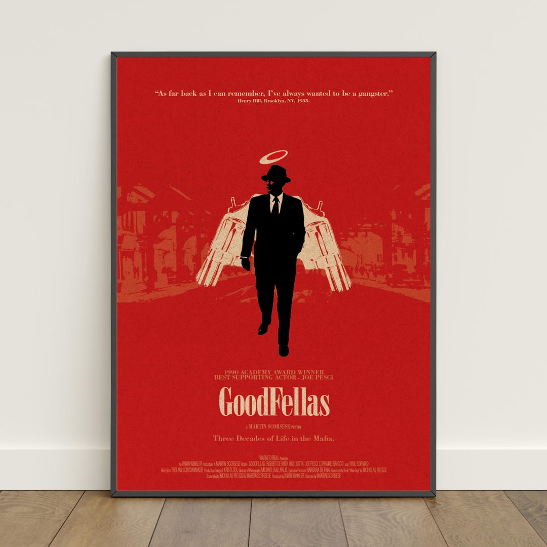 Goodfellas Poster | Retro Print | Wall Art | Kraft Paper Print | Home ...