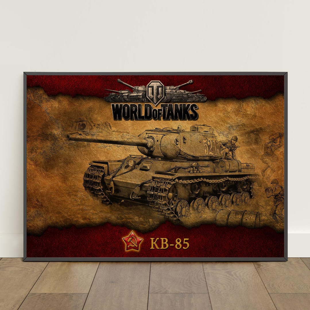 World of Tanks Poster | Retro Print | Wall Art | Kraft Paper Print ...